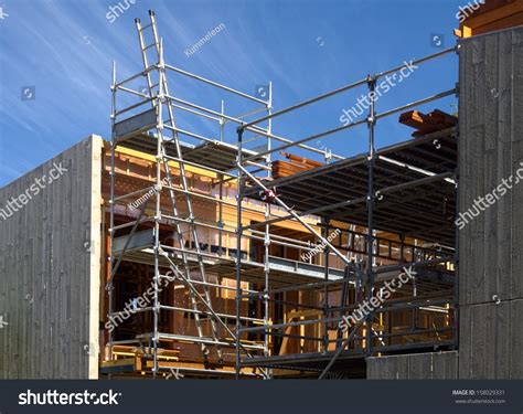 Building Construction Site Safety Scaffolding Erected Stock Photo 158029331 Shutterstock