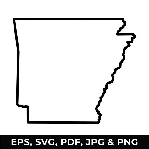 Arkansas State Outline Svg Arkansas Map Clipart Arkansas Outline Png