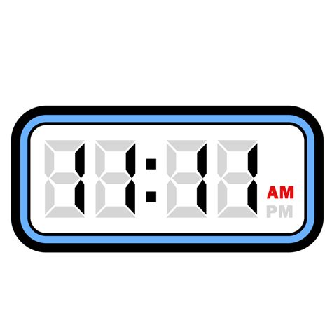 Digital Clock Time At 11 11 Am Digital Clock 12 Hour Format 32048634 Png