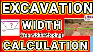 Excavation Top Width Calculation Excavation Width C Doovi