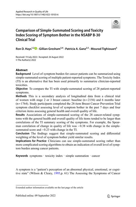 Pdf Comparison Of Simple Summated Scoring And Toxicity Index Scoring