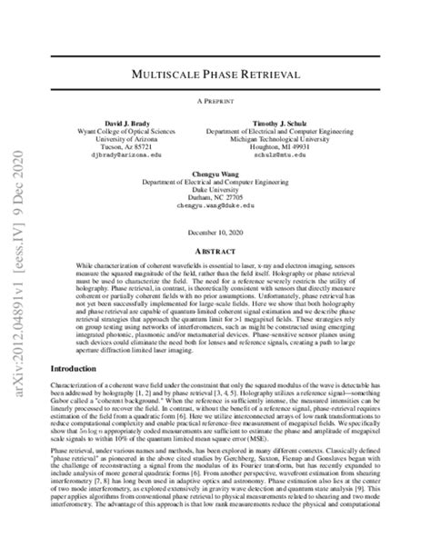 Pdf Multiscale Phase Retrieval