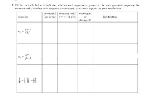 Solved Fill In The Table Below To Indicate Whether Each