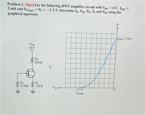 Solved Problem Pts For The Following JFET Amplifier Chegg Com