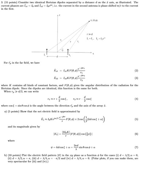solved 3 15 points consider two identical hertzian dipoles