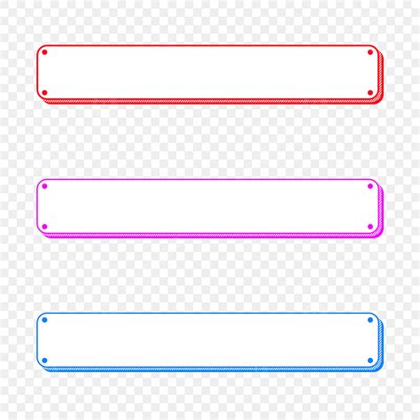간단한 일러스트 색상 제목 테두리 단순한 제목 상자 틀 Png 일러스트 및 Psd 이미지 무료 다운로드 Pngtree