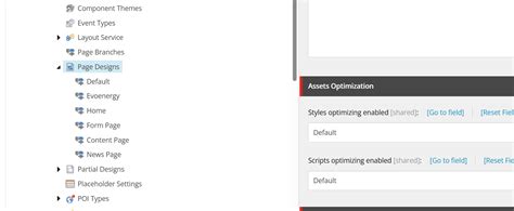 sitecore sxa page designs assets optimization settings sitecore stack