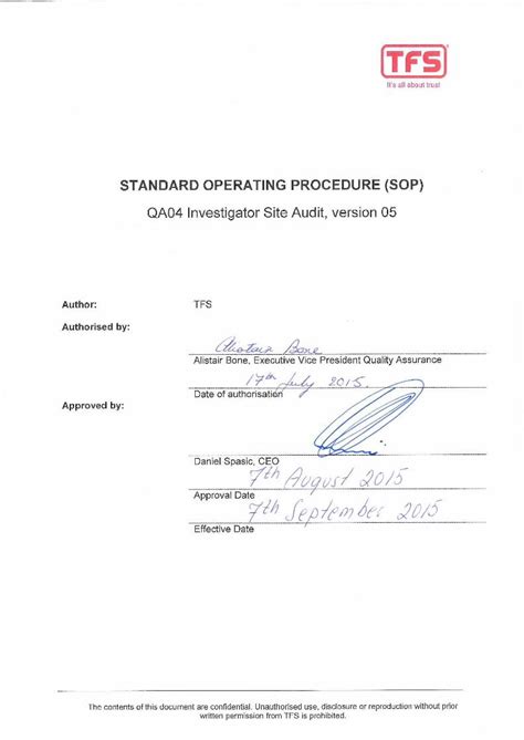 pdf standard operating procedure sop qa04 investigator site audit
