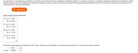 Solved Consider Using A Z Test To Test Ho P 01