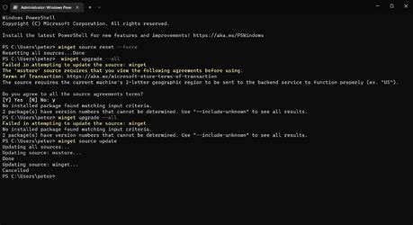 Failed In Attempting To Update The Source Winget Windows Forum