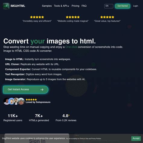 img2html 이미지를 html 코드로 변환하는 ai 도구 img2html