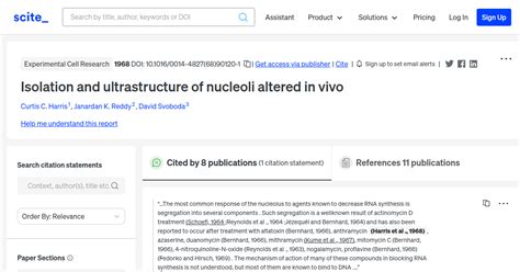 Isolation And Ultrastructure Of Nucleoli Altered In Vivo