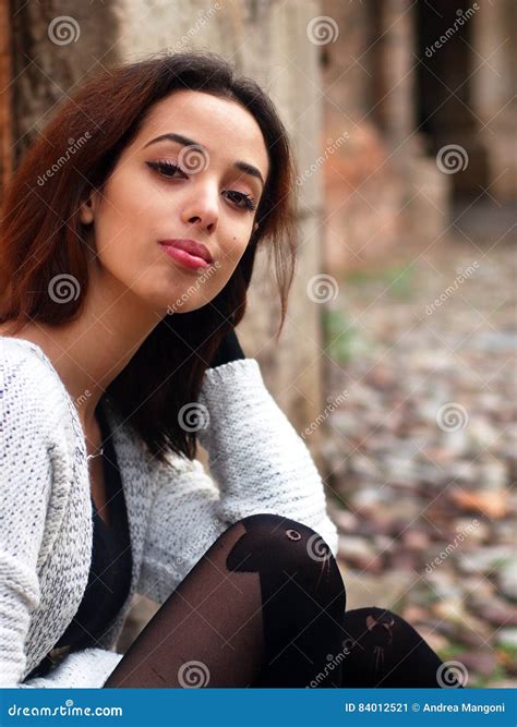 Beautiful Moroccan Girl In Padua Stock Image Image Of Brown Street