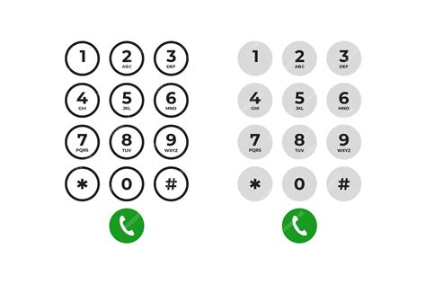 Premium Vector Dialing A Number Smartphone Dial Keypad With Numbers