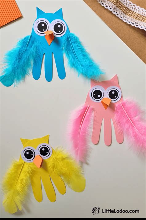 Handprint Owl Craft Free Template