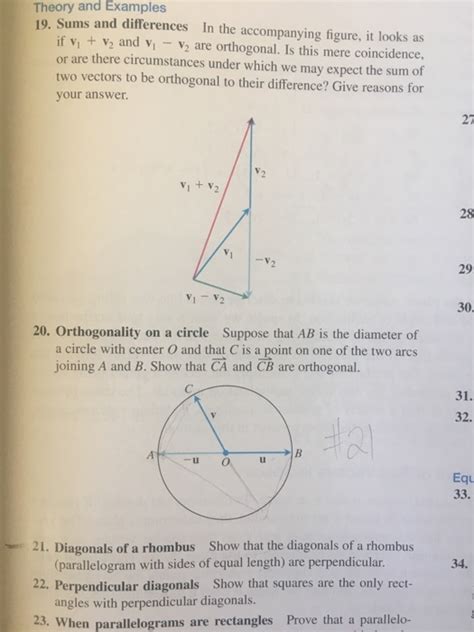 Solved Theory And Examples Sums And Differences In The Chegg