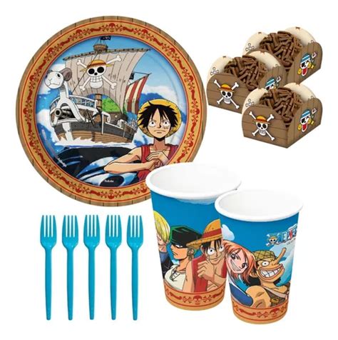 Kit Mais Festa One Piece Pratos Copos Forminhas Garfos Parcelamento Sem Juros