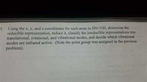 solved using the x y and z coordinates for each atom in