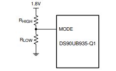 DS UB Q Mode Setting Resistor Value For Non Synchronous External Clock Mode Interface