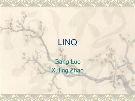 Ppt Linq Powerpoint Presentation Free Download Id835487