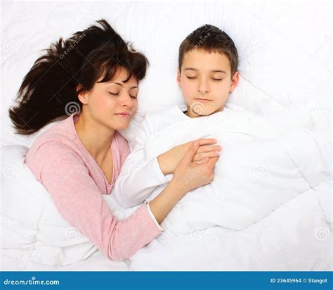 Mother And Son Sleeping Stock Images Image 23645964