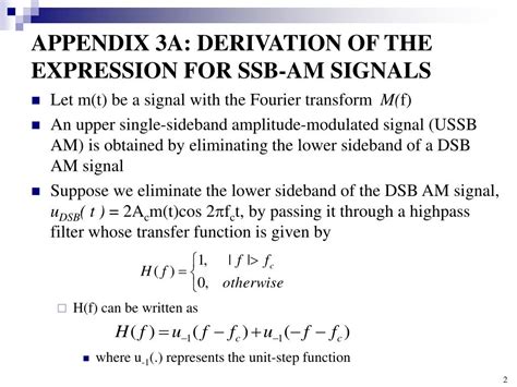 PPT Single Sideband AM PowerPoint Presentation Free Download ID 4221370