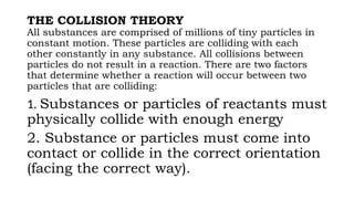COLLISION THEORY In Physical Science Grade Pptx