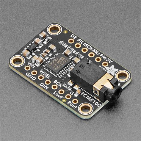 adafruit pcm5102 i2s dac with line level output 112db snr the pi hut