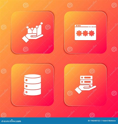 Set Pie Chart Infographic Password Protection Server Data Web