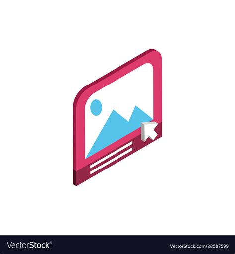 Isolated Picture And Cursor Design Royalty Free Vector Image