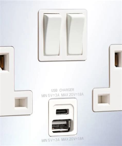 Chrome Double Socket With Usb Usb C Dowsing Reynolds