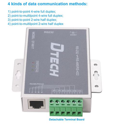 GetUSCart DTECH Bi Directional Active RS232 To RS485 RS422 Serial Converter With Surge