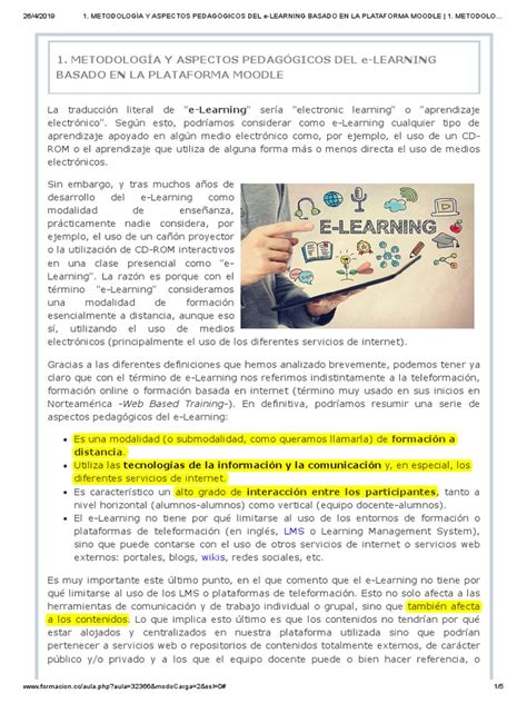 Methodological And Pedagogical Aspects Of E Learning Based On The