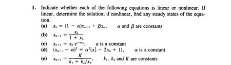 solved indicate whether each of the following equations is
