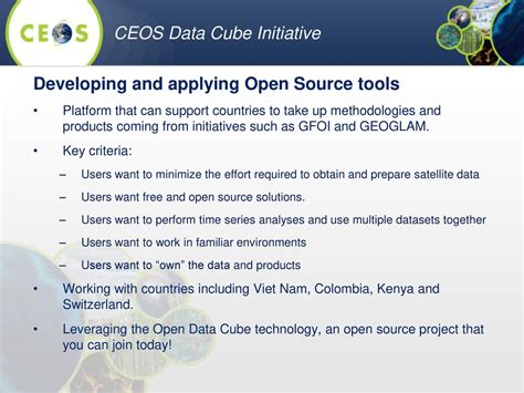 The Committee On Earth Observation Satellites Ceos Ppt Download