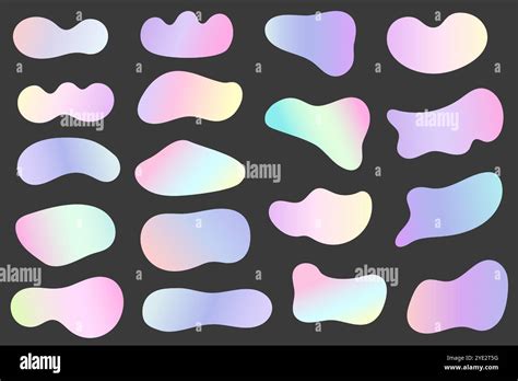 abstract gradient shapes fluid vector blobs with liquid color