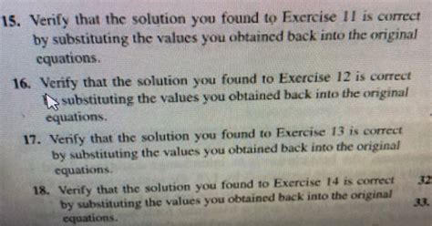 Solved 15 Verify That The Solution You Found To Exercise Ii