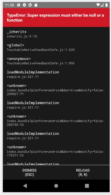 RN 0 62 2 TypeError Super Expression Must Either Be Null Or A