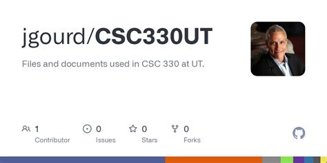 Github Jgourdcsc330ut Files And Documents Used In Csc 330 At Ut