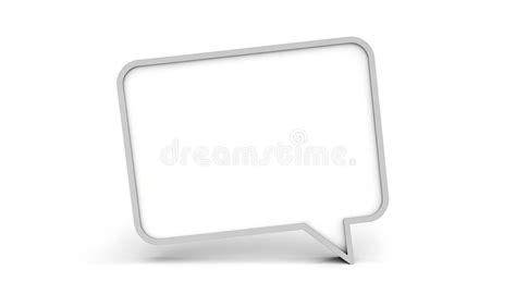 Empty Dialogue Cloud Speech Bubble 3d Stock Image Illustration Of