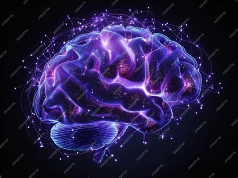 Cosmic Brain A Visualization Of Neural Connections Premium Ai Generated Image