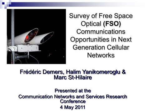 Fso Communications In Next Gen Cellular Networks