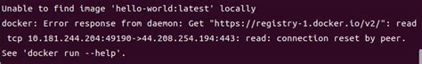 配置docker国内镜像源加速解决docker Run Hello World报错get Registry 1