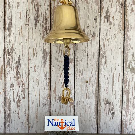Rope Bell Pull W Brass Ship Wheel Anchor Propeller Braided Knot