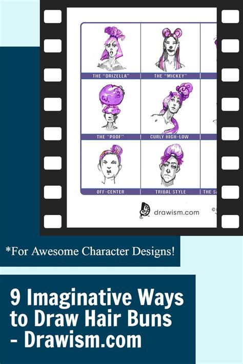 Hair Bun Drawing Sketches Imaginative Ways To Draw Hair Buns For Awesome Character Designs
