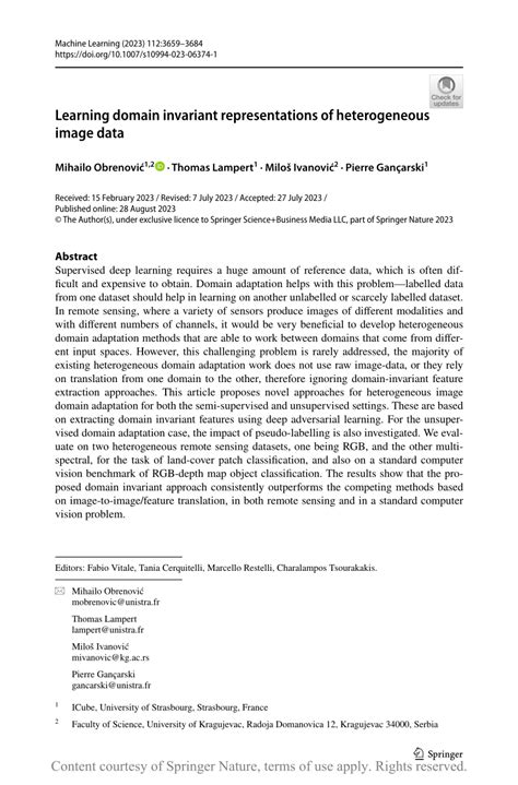 learning domain invariant representations of heterogeneous image data