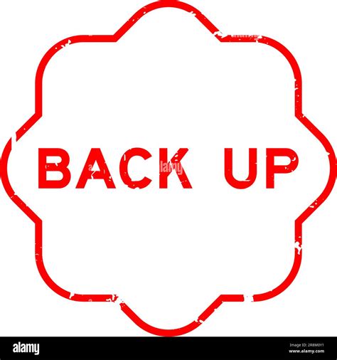 Grunge Red Back Up Word Rubber Seal Stamp On White Background Stock