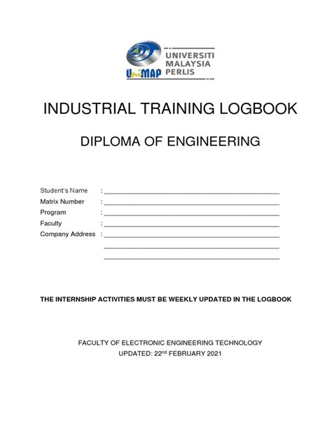 Logbook Program Diploma Pdf Internship Job Hunting