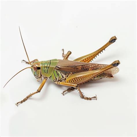 Premium Photo A Grasshopper With A Green Collar And The Word Quot Bug