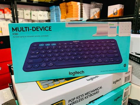 Logitech K380 Multi Device Bluetooth Keyboard For Computers Tablets And Phones Blue Computers